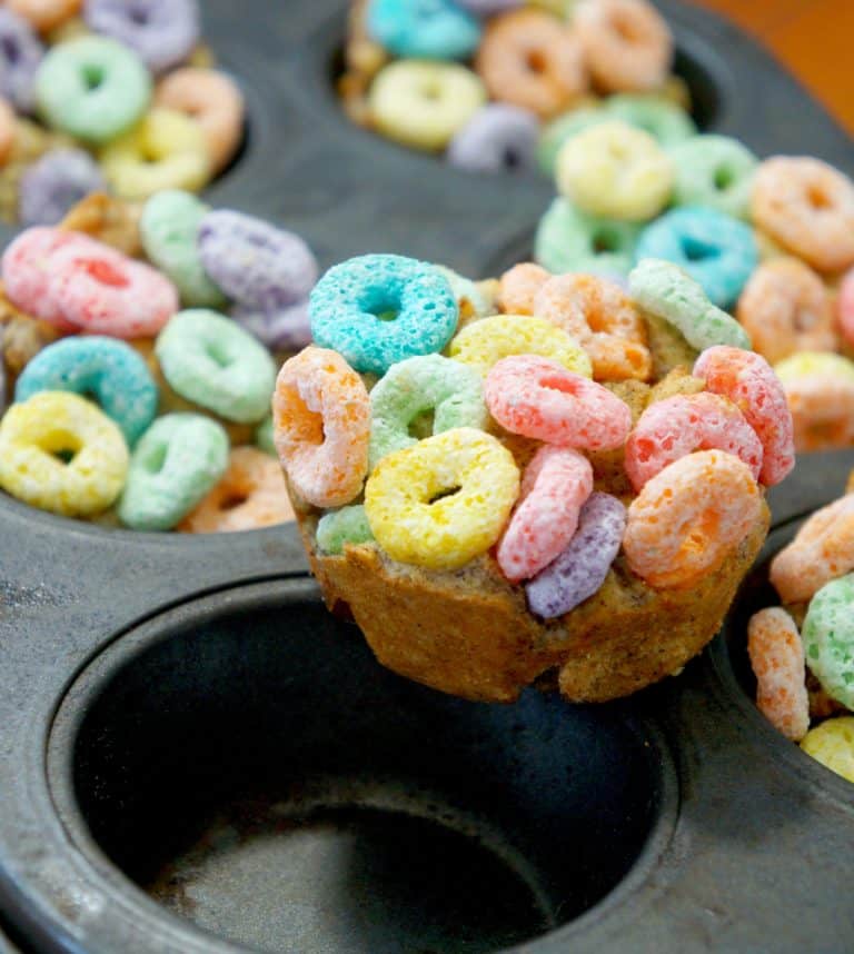 Muffin Tin Fruit Loop French Toast - THIS IS NOT DIET FOOD
