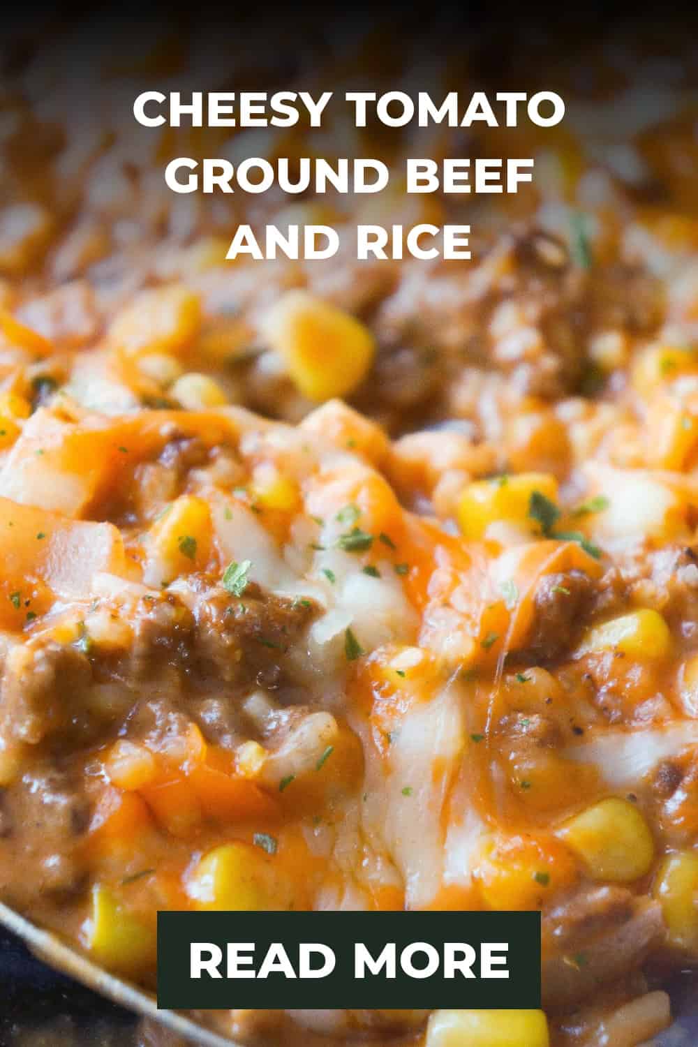 Cheesy Tomato Ground Beef and Rice - THIS IS NOT DIET FOOD