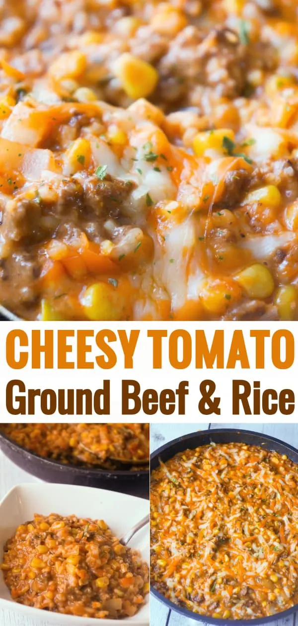 Cheesy Tomato Ground Beef and Rice - THIS IS NOT DIET FOOD
