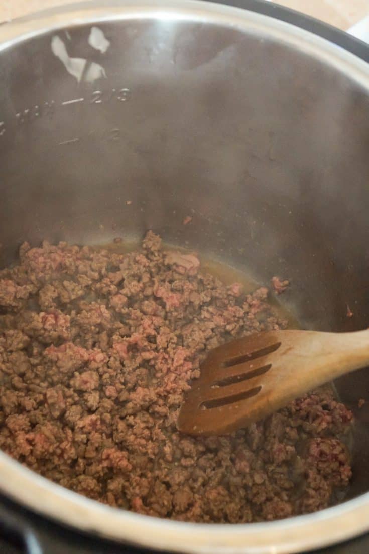 Instant Pot Cheesy Ground Beef and Rice - THIS IS NOT DIET FOOD