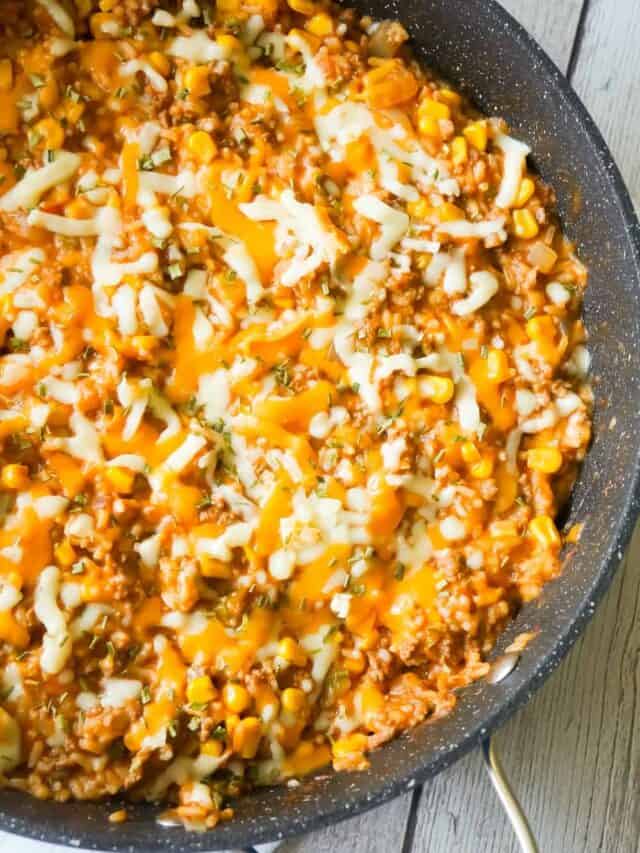 One Pot Mexican Ground Beef and Rice - THIS IS NOT DIET FOOD