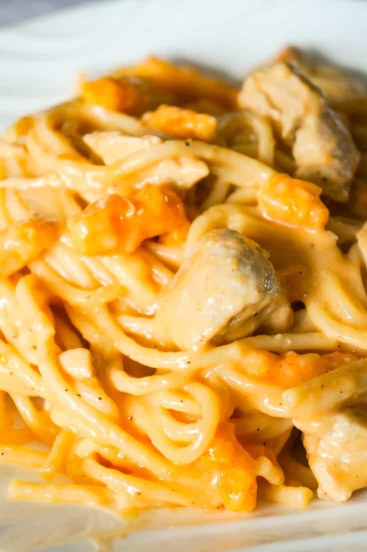Instant Pot Cheesy Chicken Spaghetti - THIS IS NOT DIET FOOD