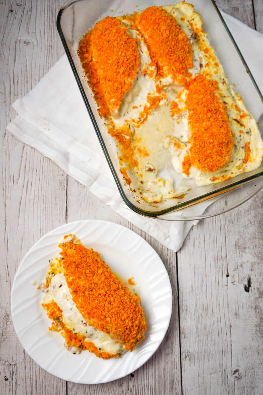 Cream Cheese and Bacon Stuffed Doritos Chicken - THIS IS NOT DIET FOOD