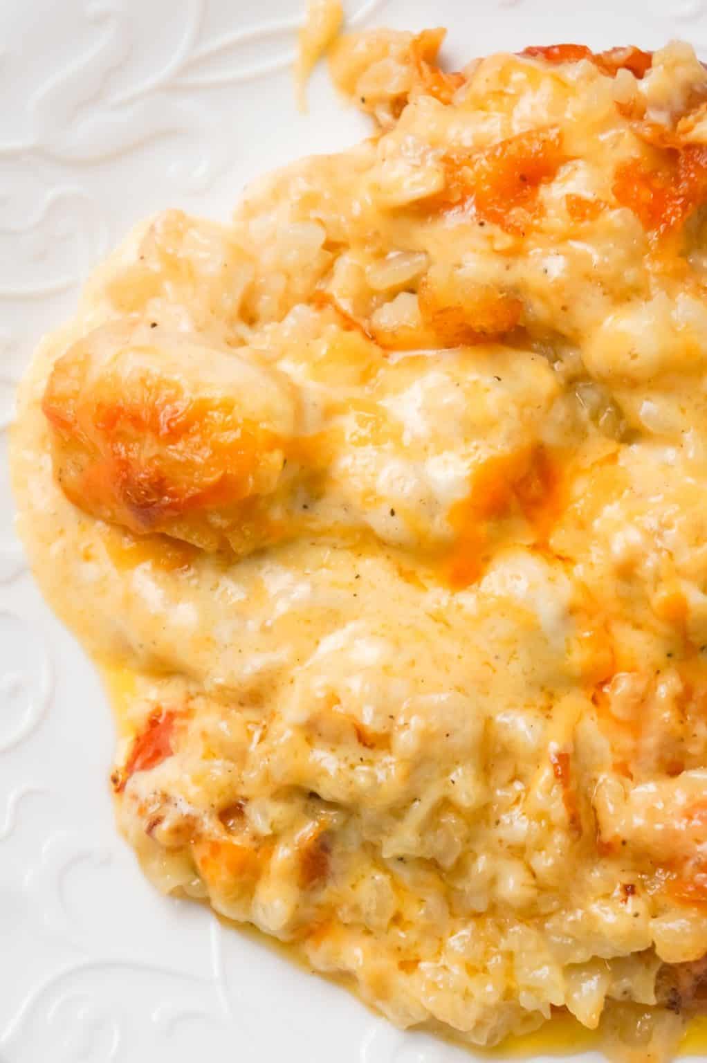 Cheesy Garlic Tater Tot Casserole - THIS IS NOT DIET FOOD