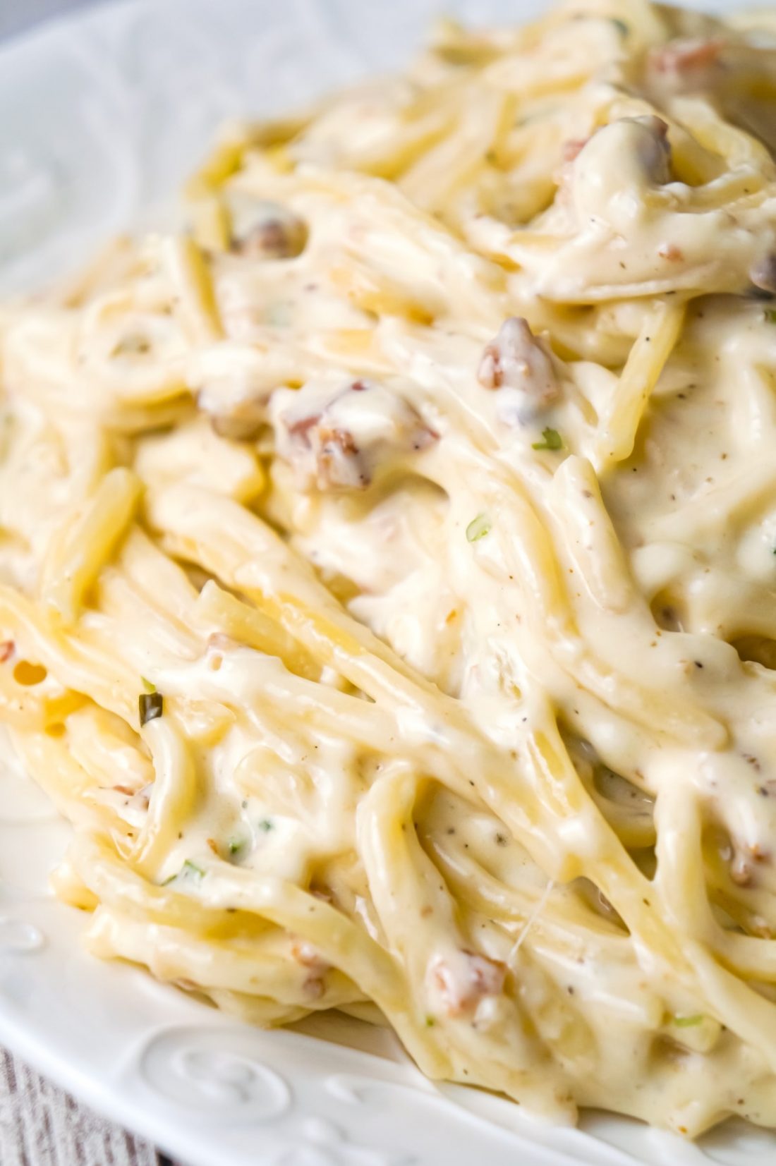 Instant Pot Bacon Cream Cheese Spaghetti - THIS IS NOT DIET FOOD