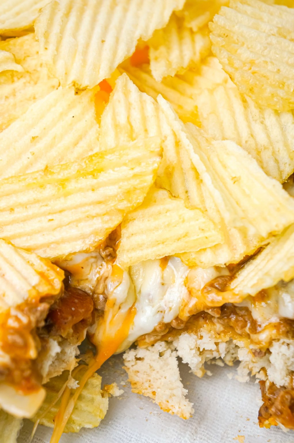 Cheeseburger Casserole with Potato Chips - This is Not Diet Food