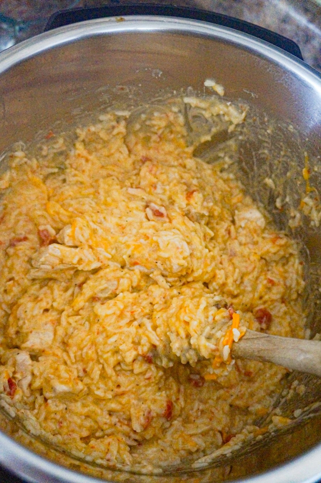Instant Pot Cheesy Chicken and Rice - THIS IS NOT DIET FOOD