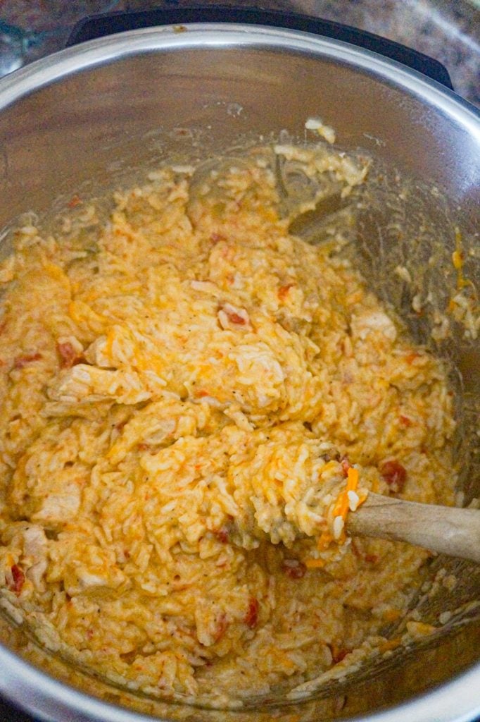 Instant Pot Cheesy Chicken and Rice - THIS IS NOT DIET FOOD