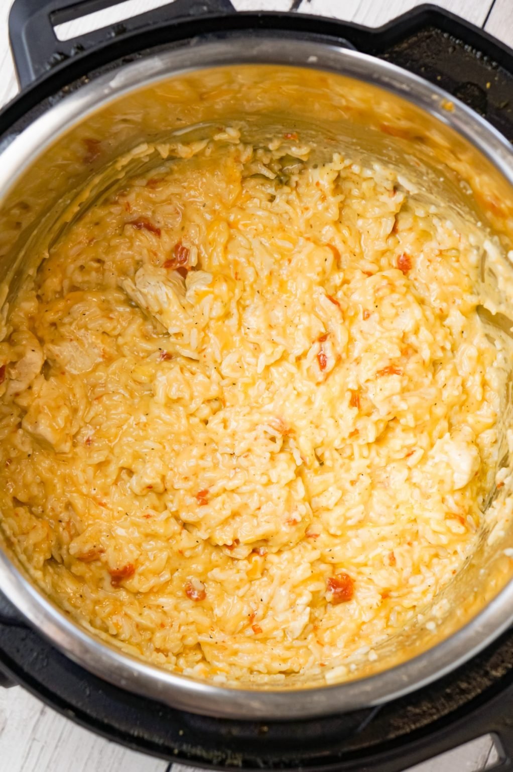 Instant Pot Cheesy Chicken and Rice - THIS IS NOT DIET FOOD