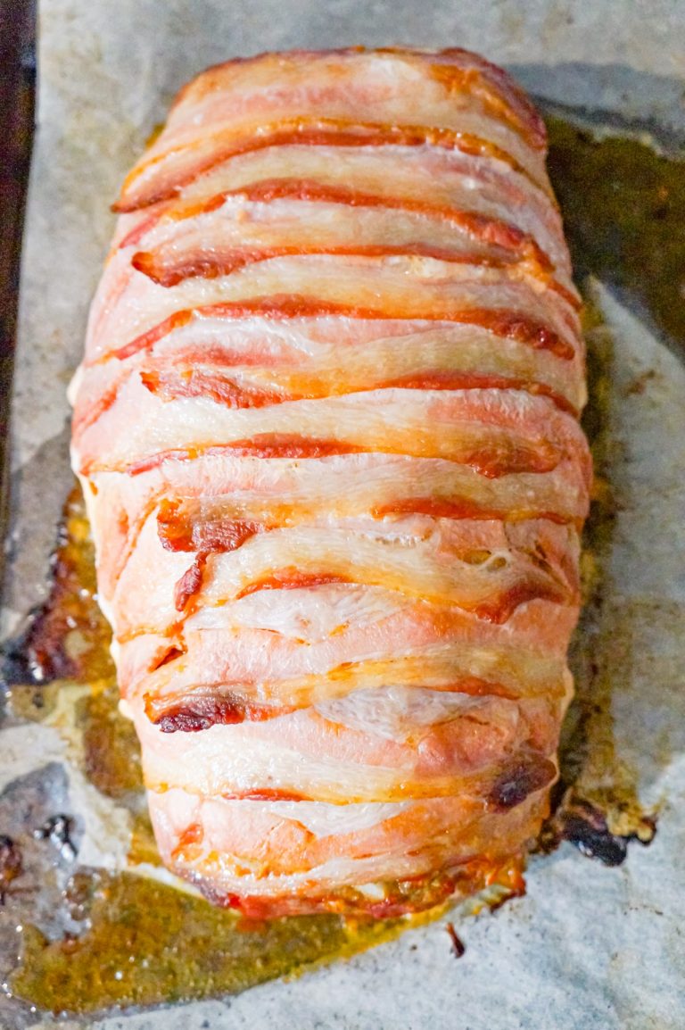 Bacon Wrapped Meatloaf - THIS IS NOT DIET FOOD
