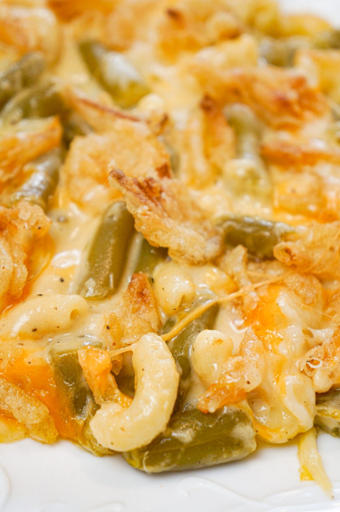 Mac and Cheese Green Bean Casserole - THIS IS NOT DIET FOOD