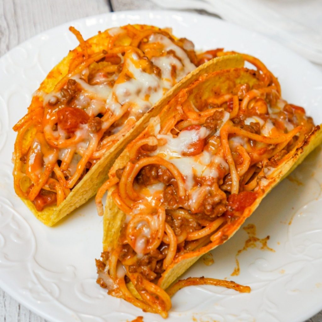 Spaghetti Tacos - THIS IS NOT DIET FOOD