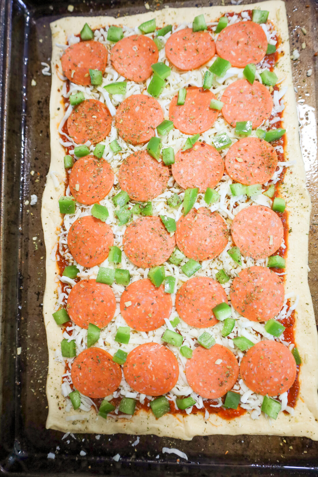 Crescent Roll Pizza - THIS IS NOT DIET FOOD