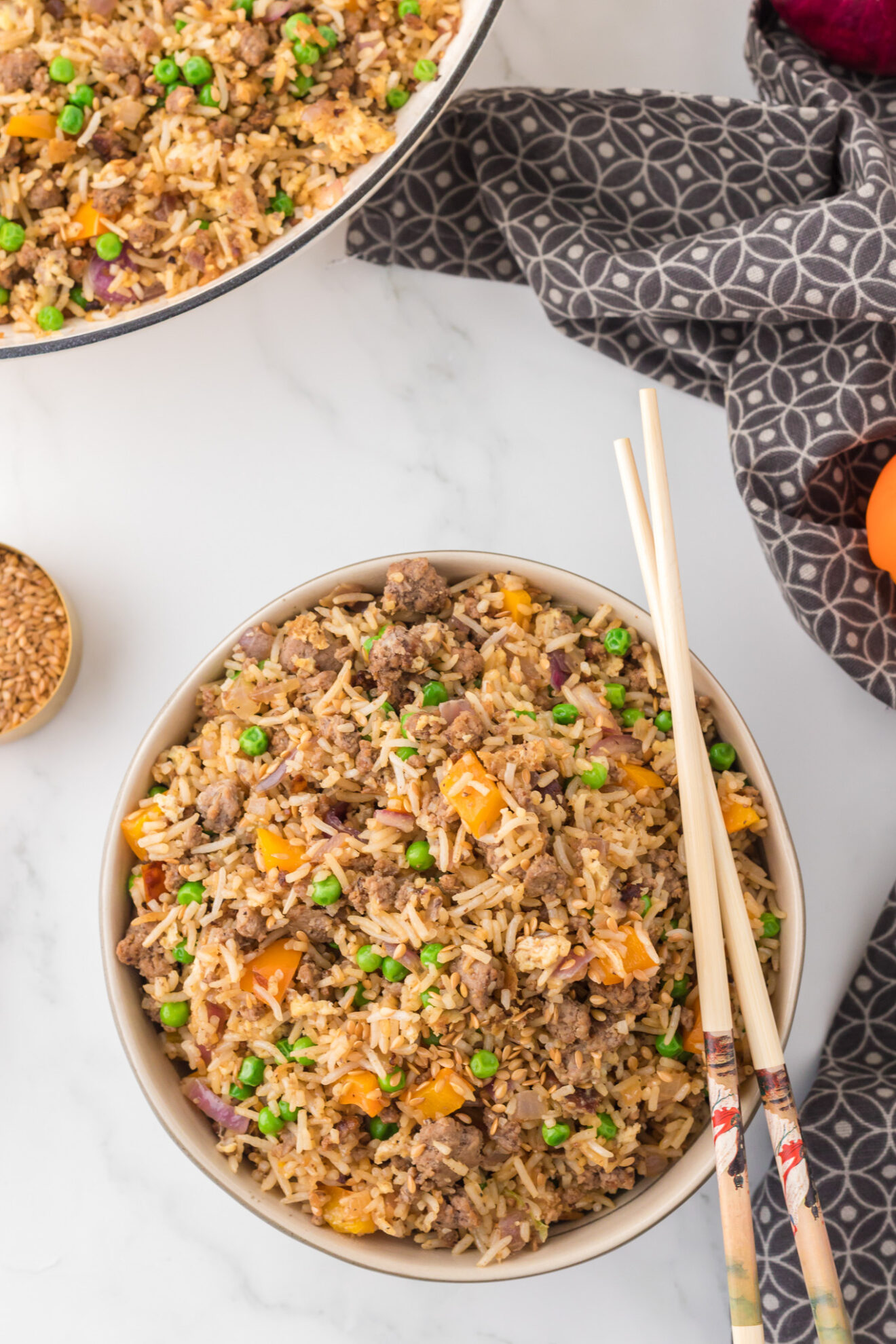 Ground Beef Fried Rice - THIS IS NOT DIET FOOD