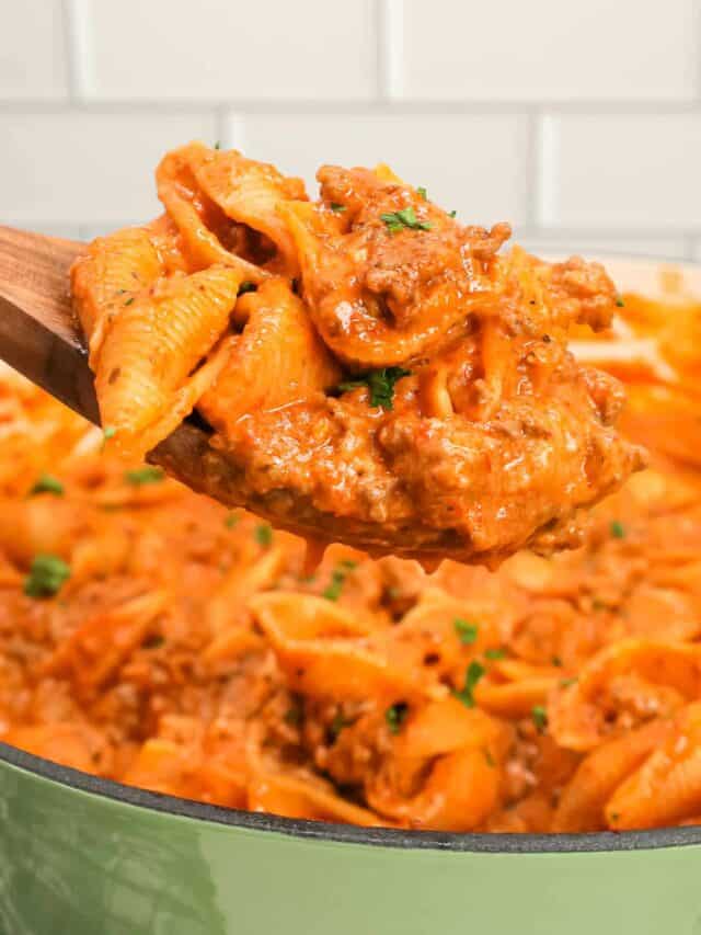 How to Make Creamy Beef and Shells - THIS IS NOT DIET FOOD