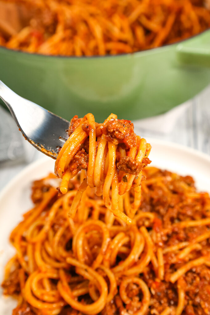 One Pot Spaghetti - THIS IS NOT DIET FOOD