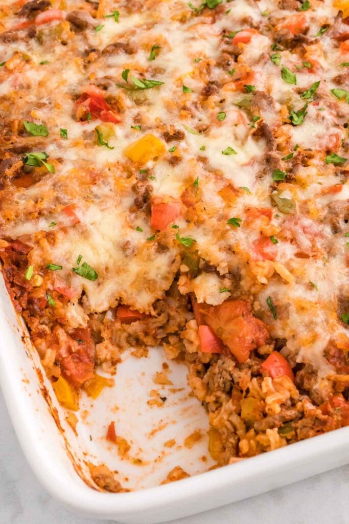 Stuffed Pepper Casserole - THIS IS NOT DIET FOOD
