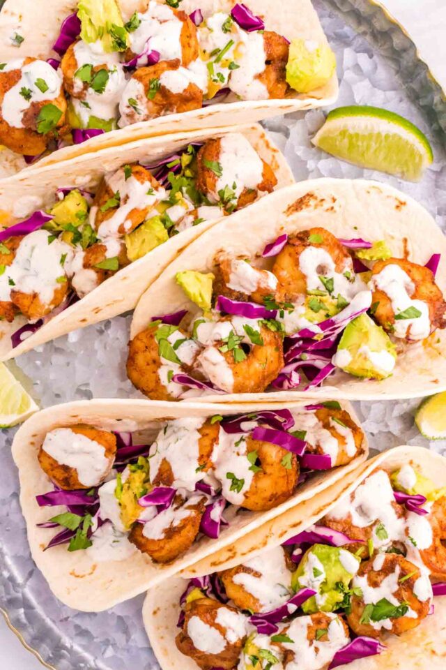 Cilantro Lime Shrimp Tacos - THIS IS NOT DIET FOOD