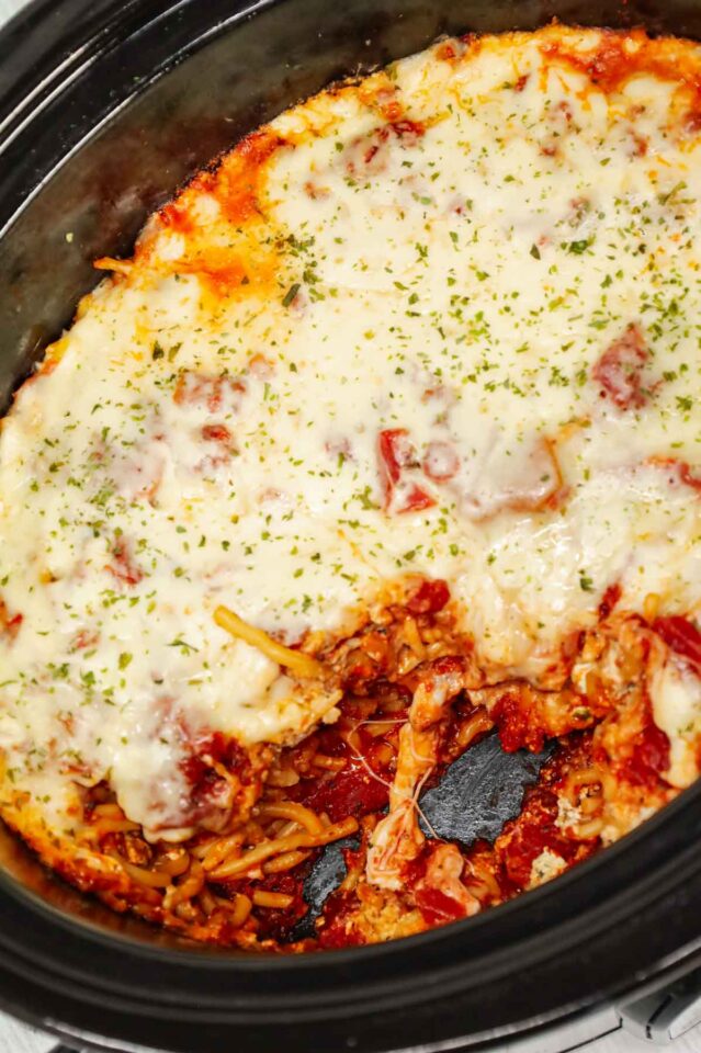 Crock Pot Million Dollar Spaghetti - THIS IS NOT DIET FOOD