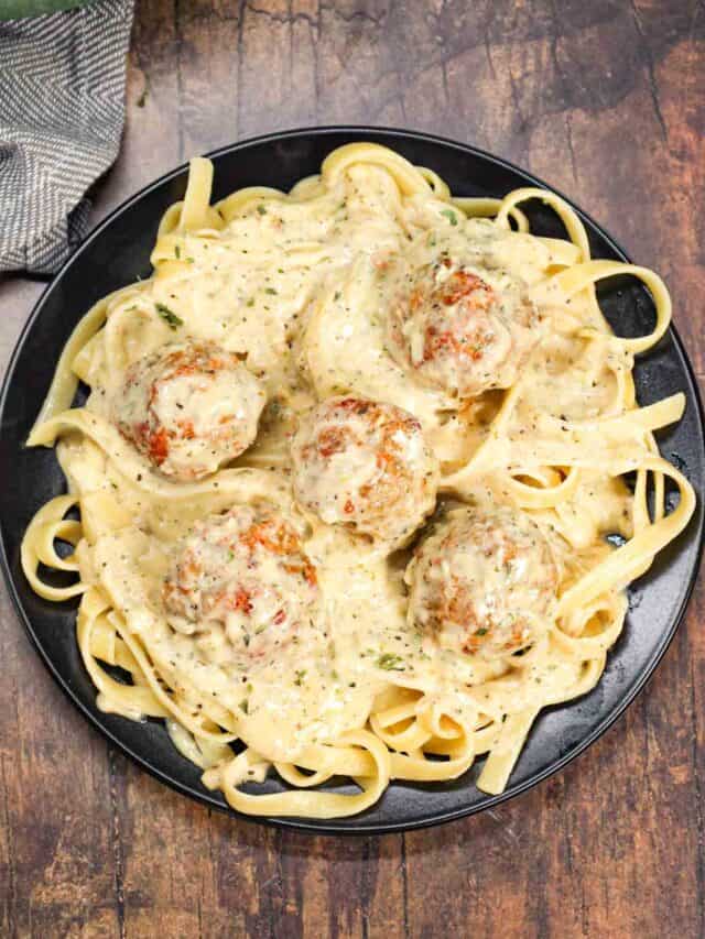 How to Make Alfredo Meatballs - THIS IS NOT DIET FOOD
