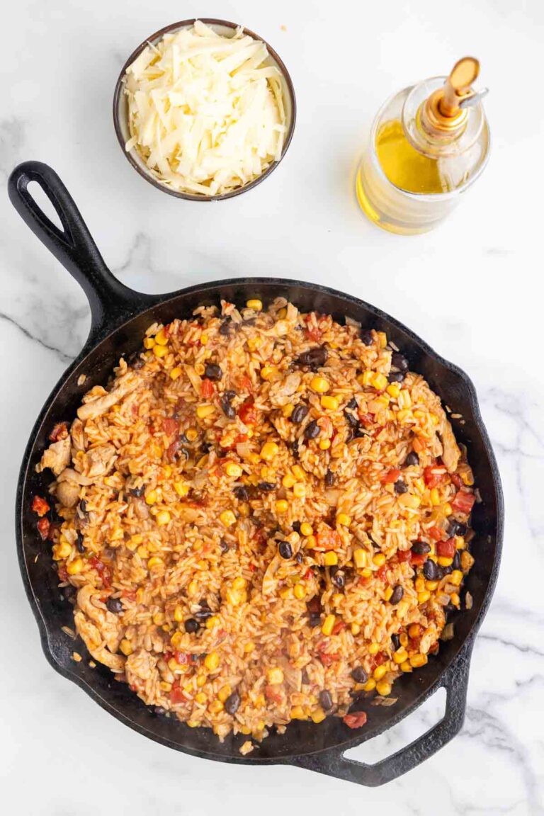 One Pan Cheesy Taco Chicken and Rice - THIS IS NOT DIET FOOD