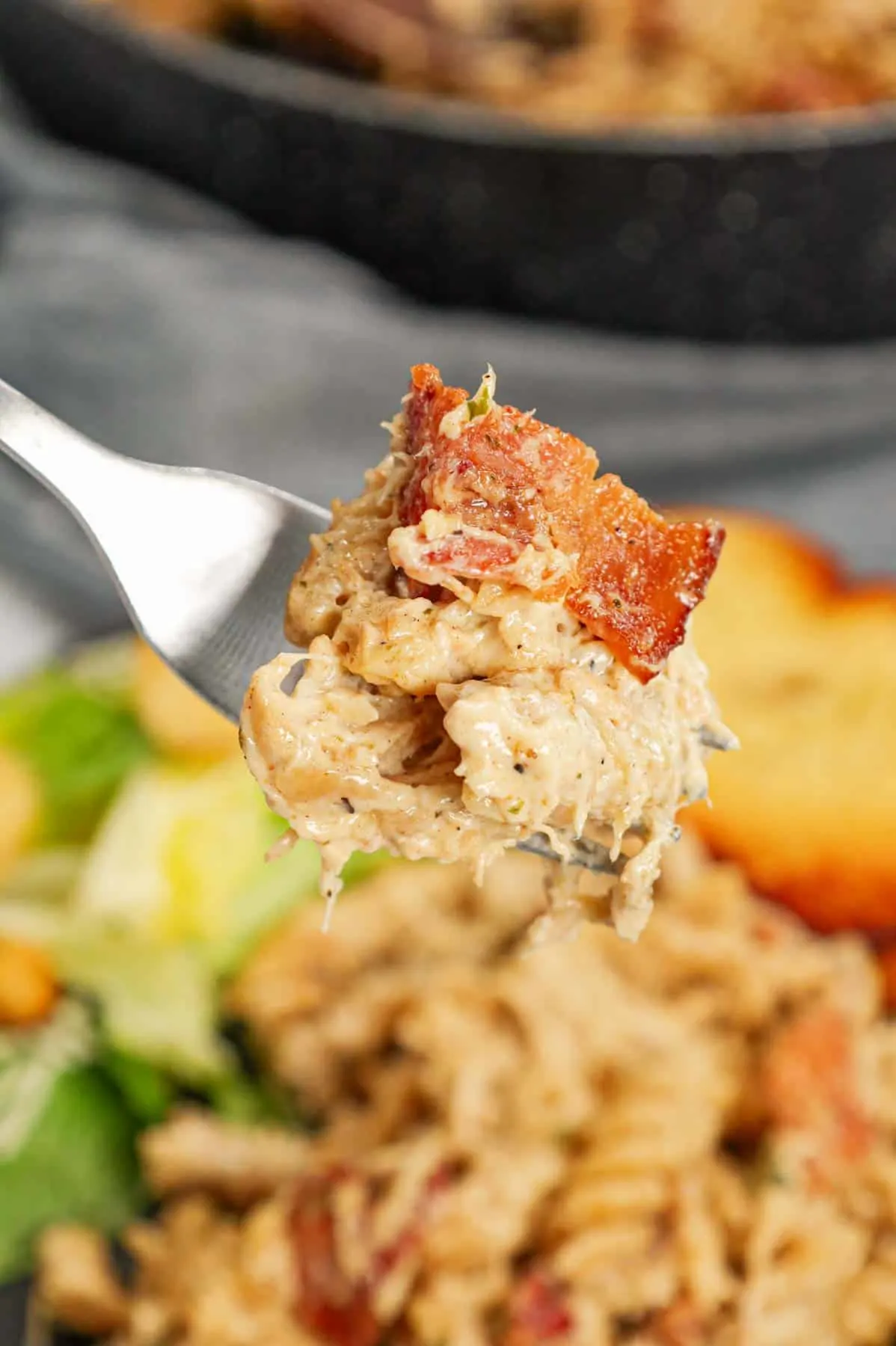 Chicken and Bacon Rotini Alfredo - THIS IS NOT DIET FOOD