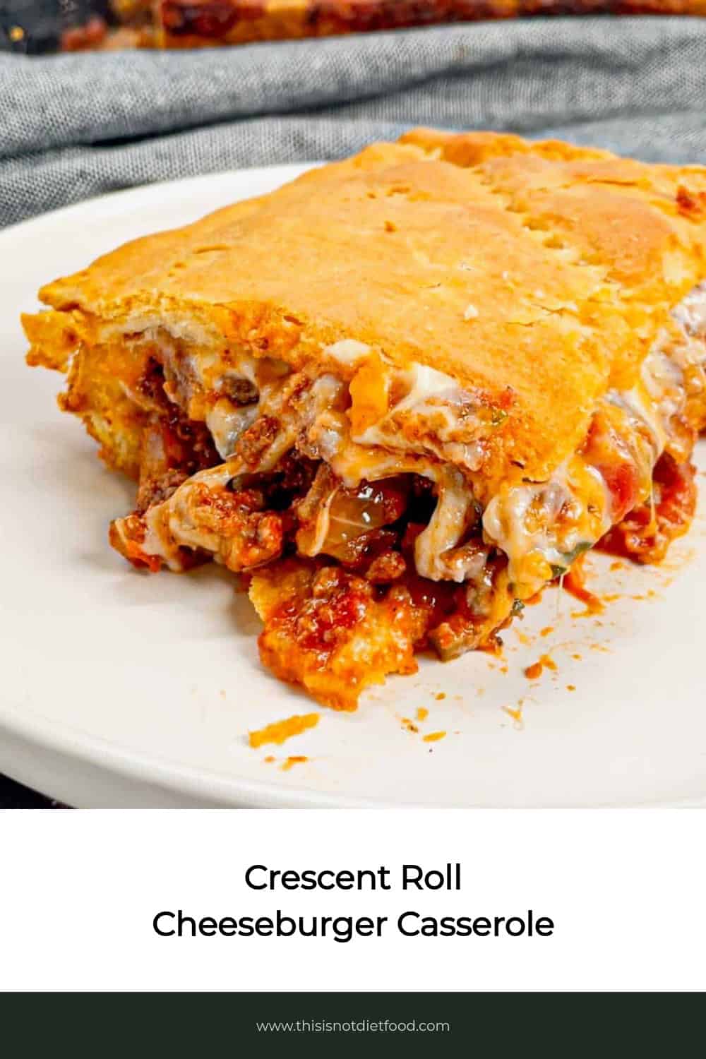 Crescent Roll Cheeseburger Casserole - THIS IS NOT DIET FOOD