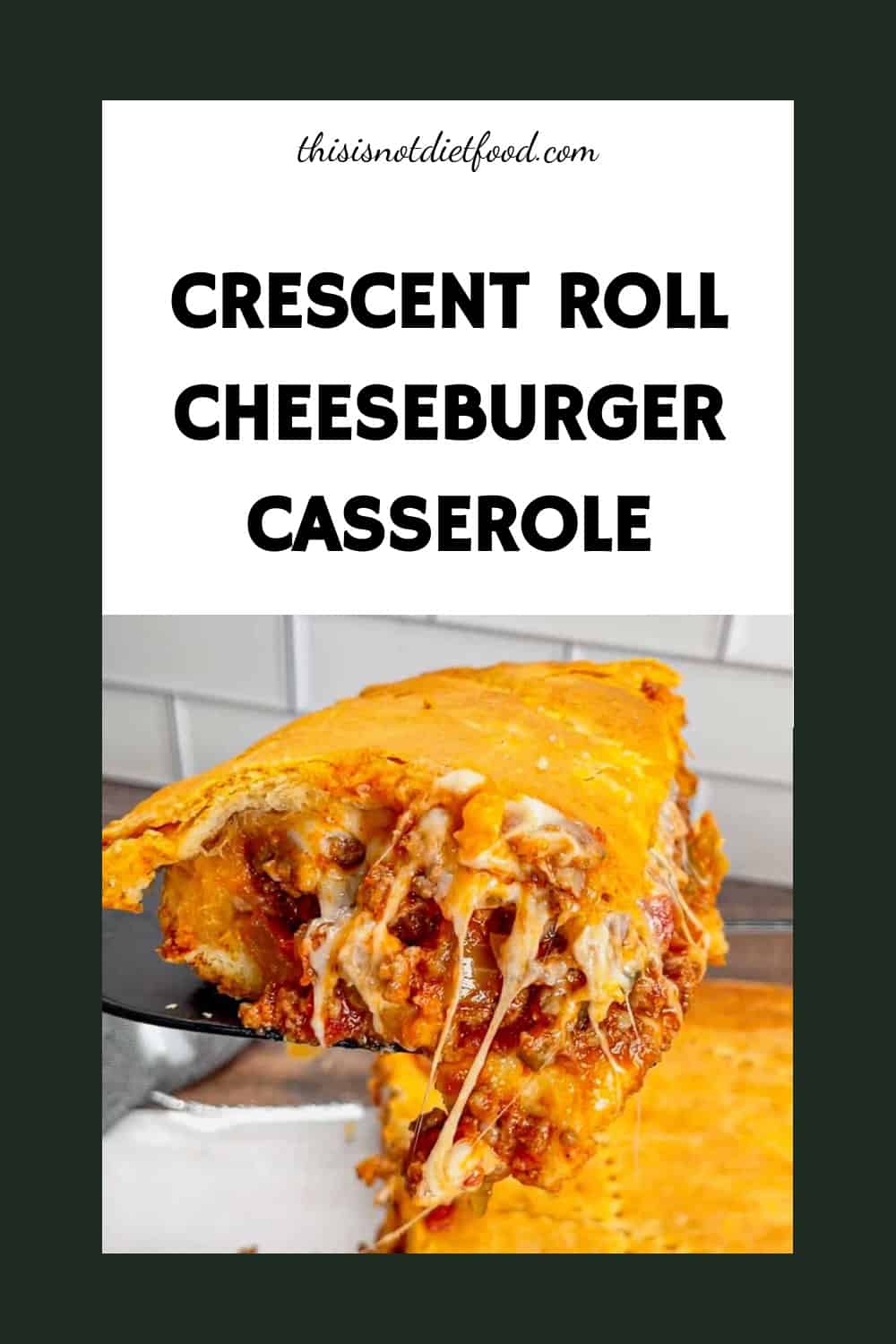 Crescent Roll Cheeseburger Casserole - THIS IS NOT DIET FOOD