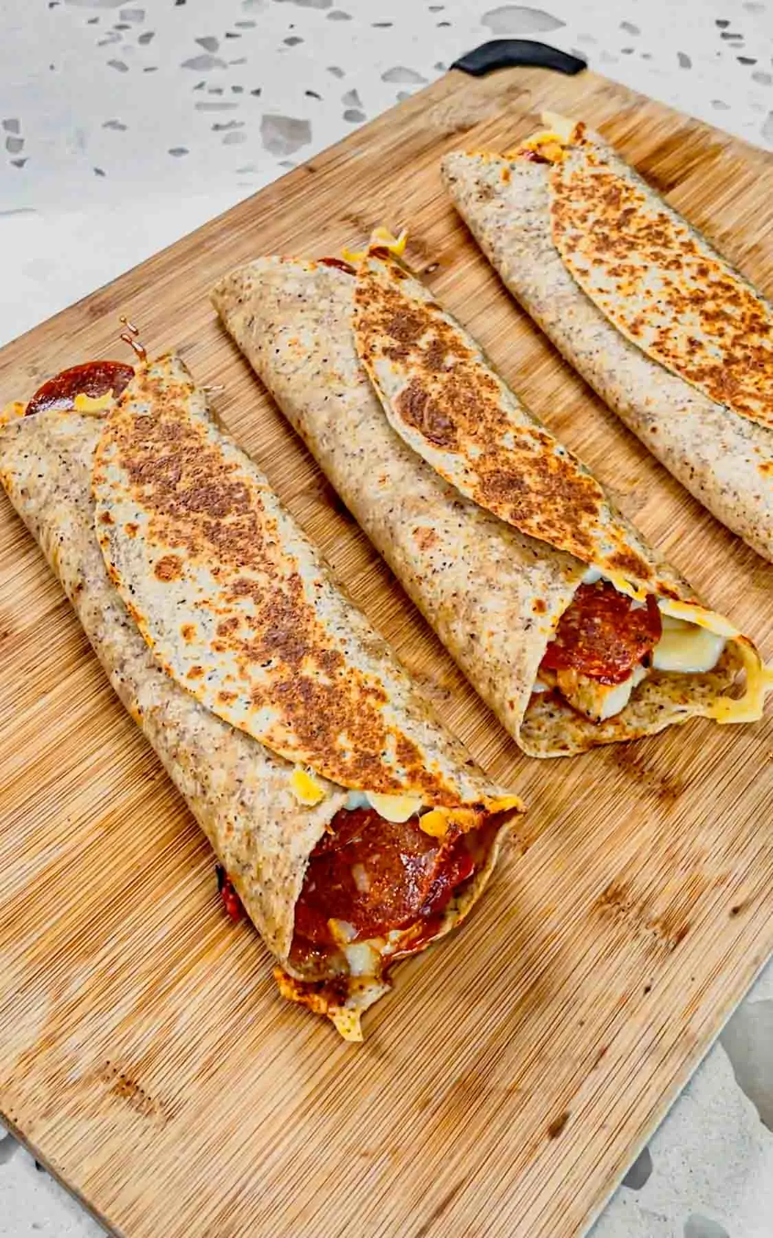 Chicken and Pepperoni Pizza Melts - High Protein - THIS IS NOT DIET FOOD