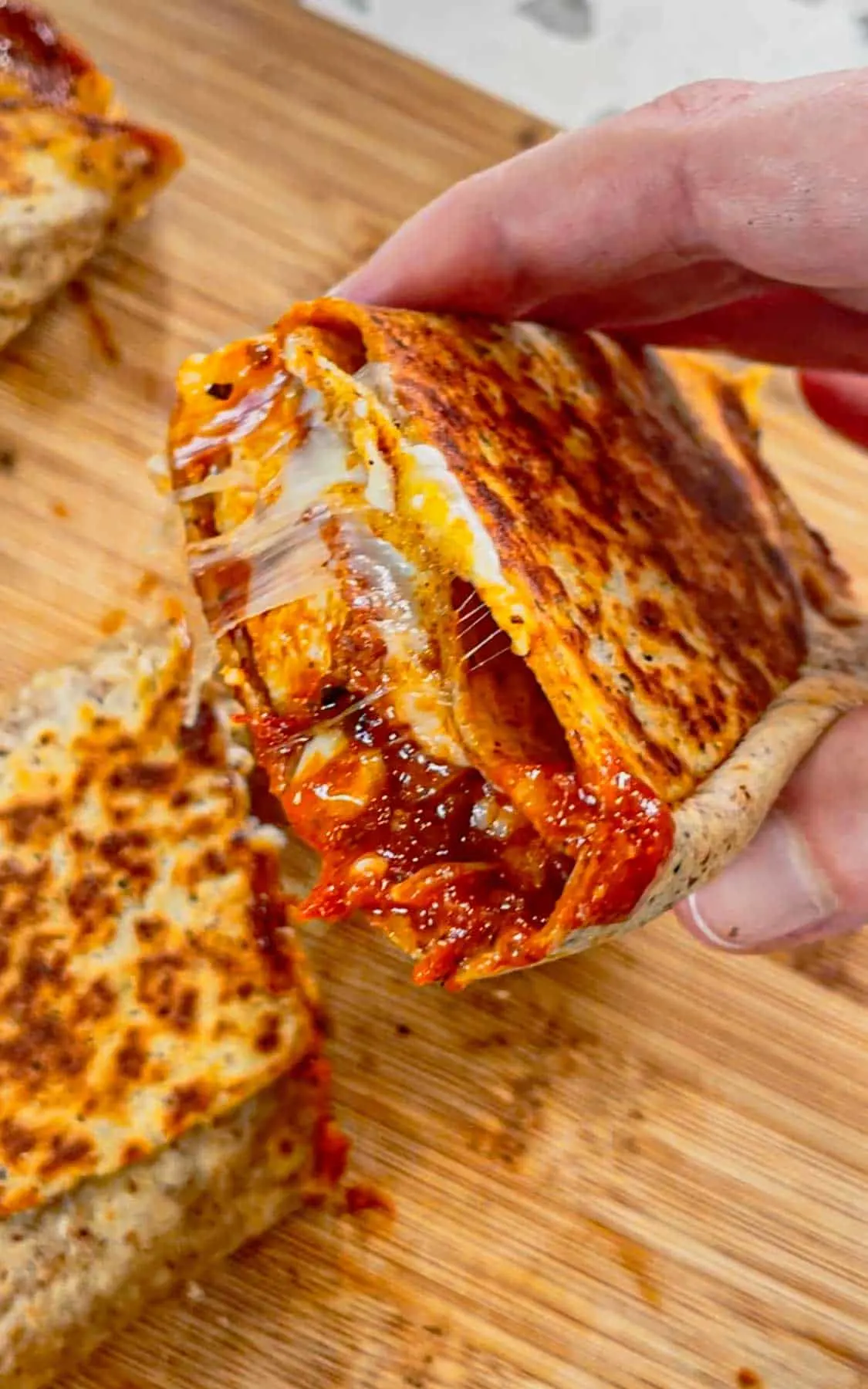 Chicken and Pepperoni Pizza Melts - High Protein - THIS IS NOT DIET FOOD