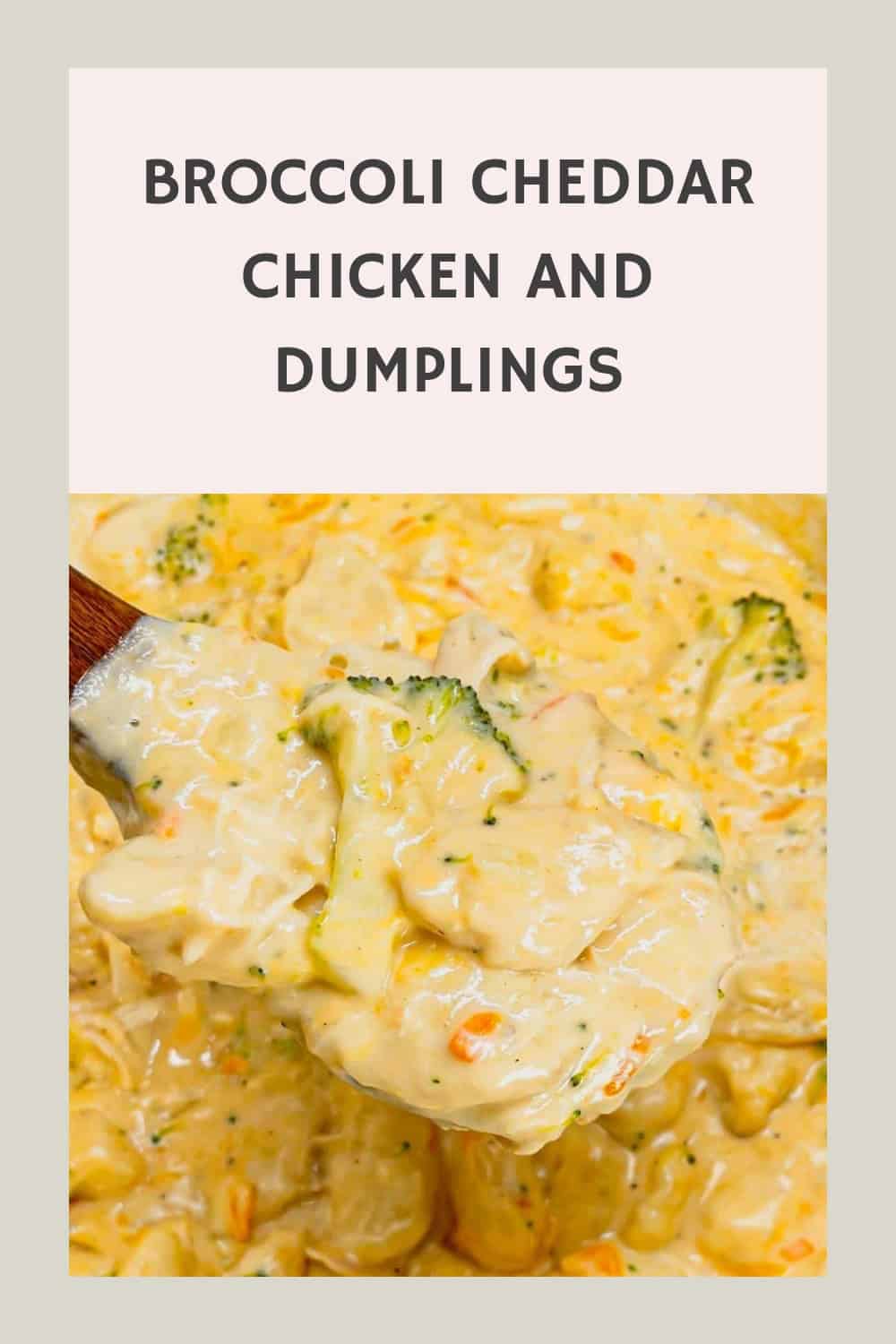 Broccoli Cheddar Chicken and Dumplings - THIS IS NOT DIET FOOD