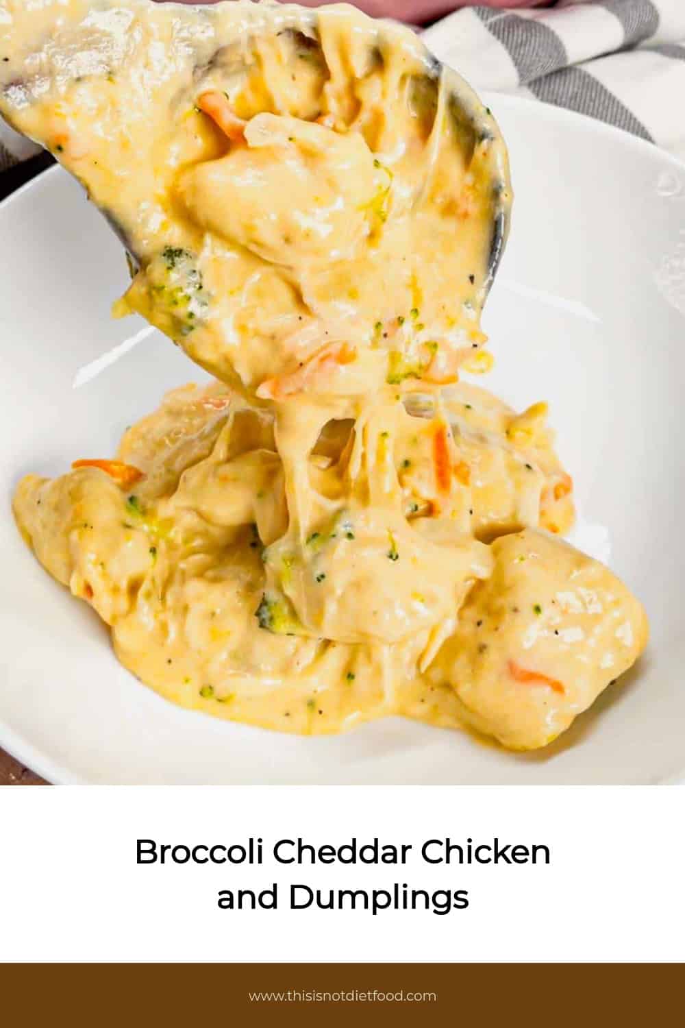 Broccoli Cheddar Chicken and Dumplings - THIS IS NOT DIET FOOD