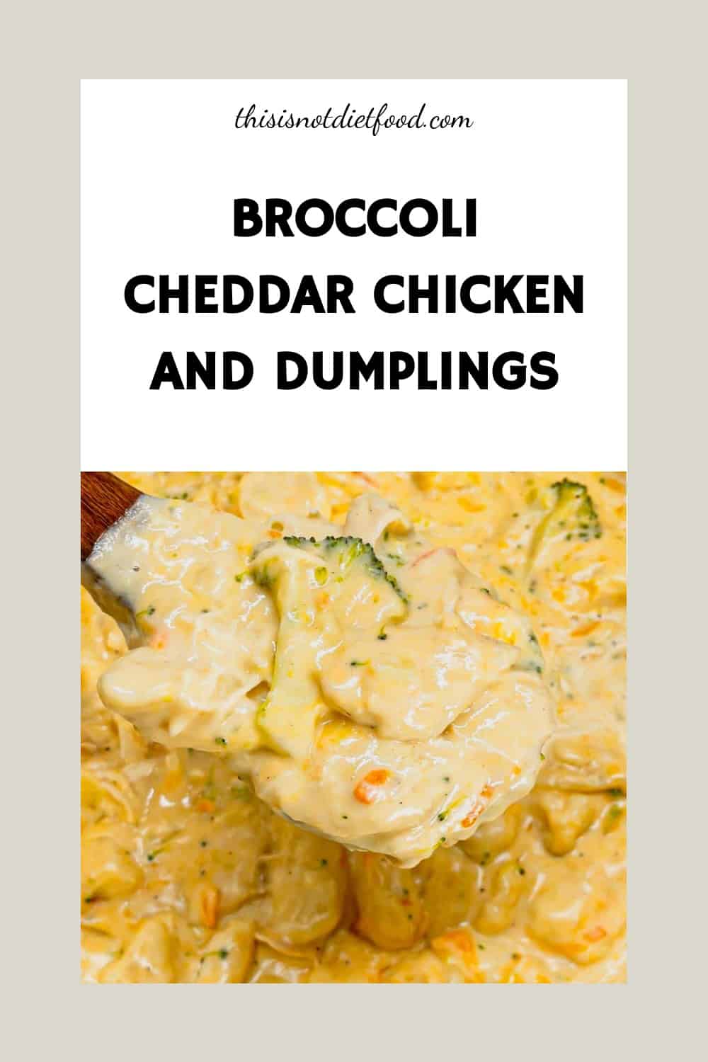 Broccoli Cheddar Chicken and Dumplings - THIS IS NOT DIET FOOD