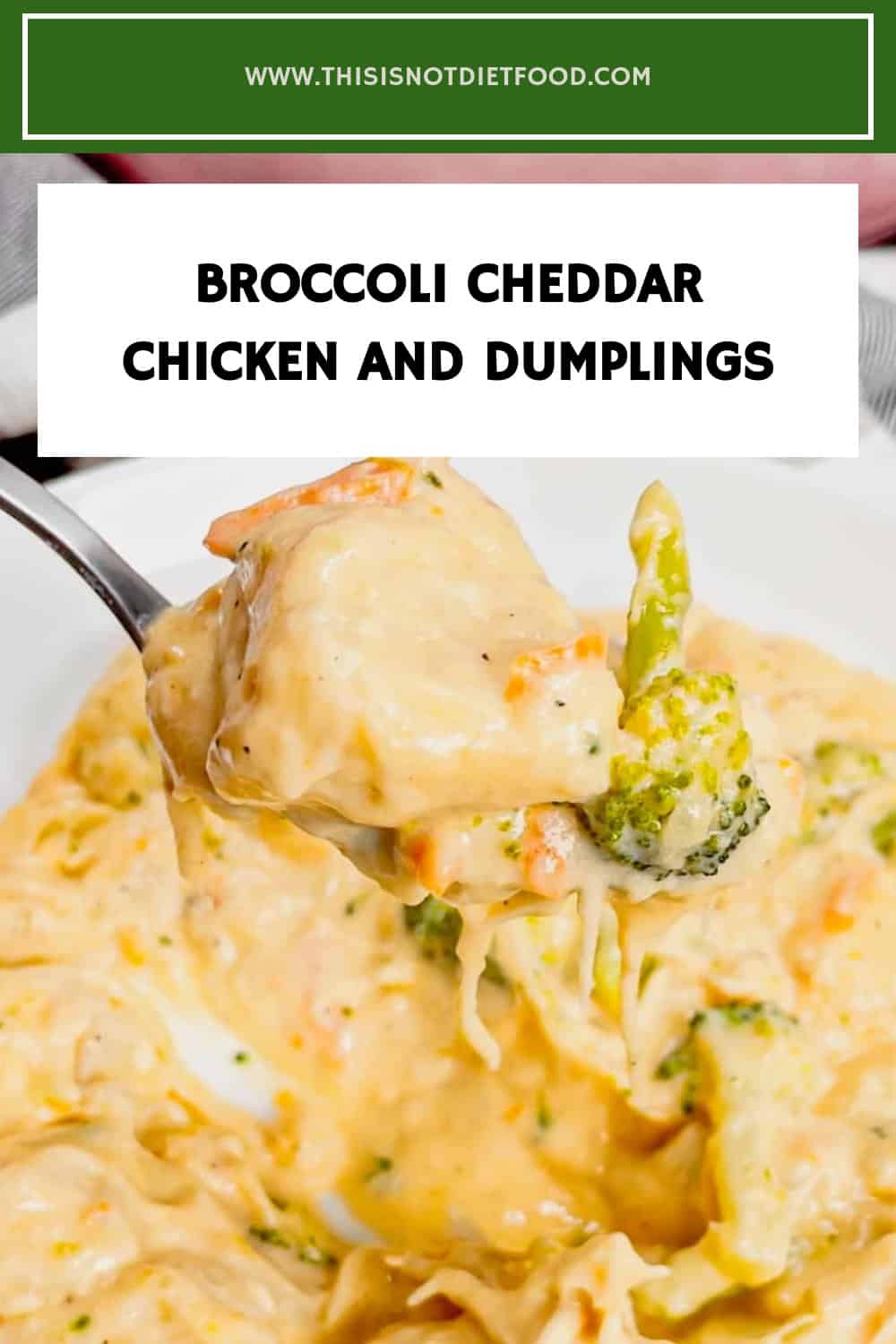 Broccoli Cheddar Chicken and Dumplings - THIS IS NOT DIET FOOD