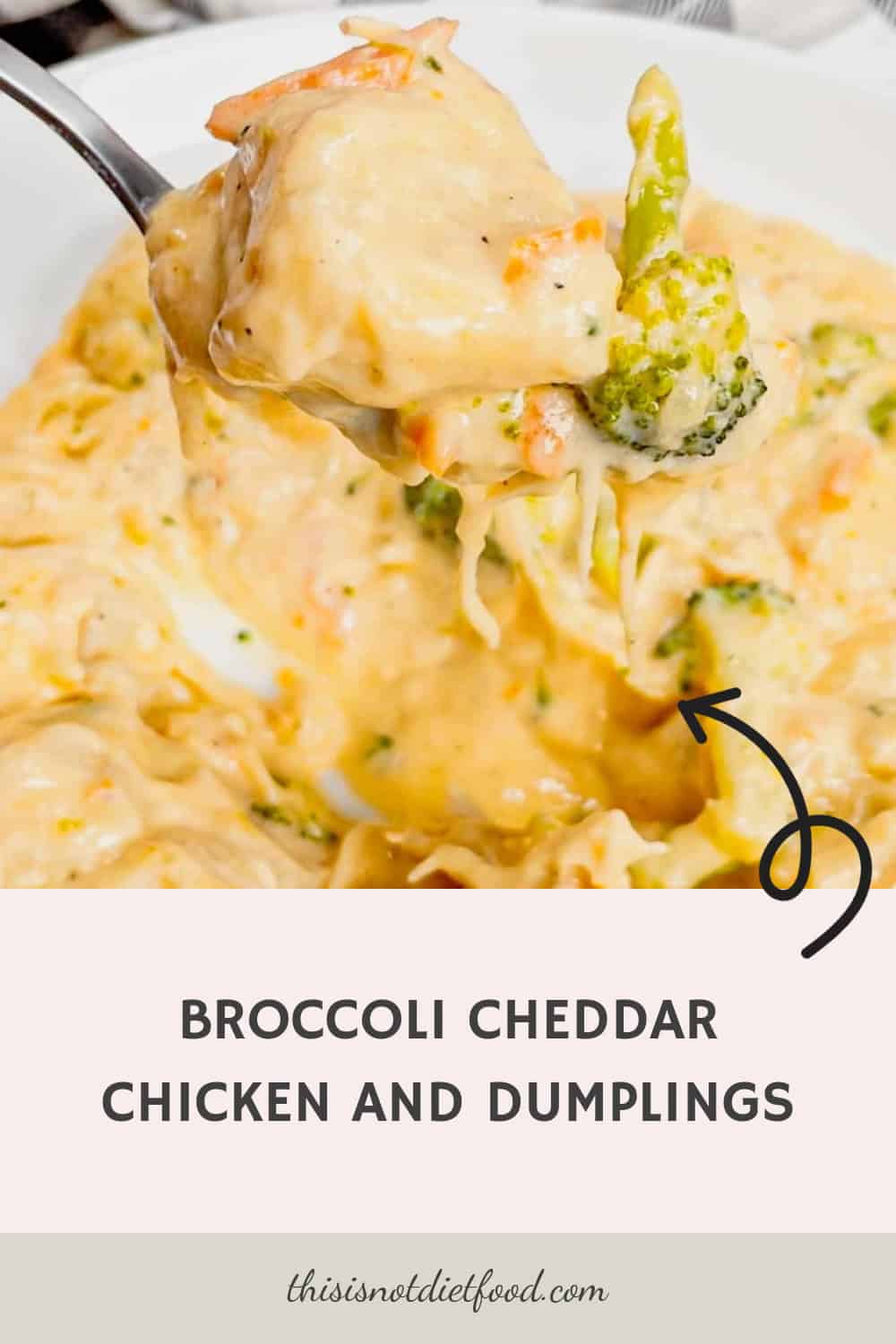 Broccoli Cheddar Chicken and Dumplings - THIS IS NOT DIET FOOD