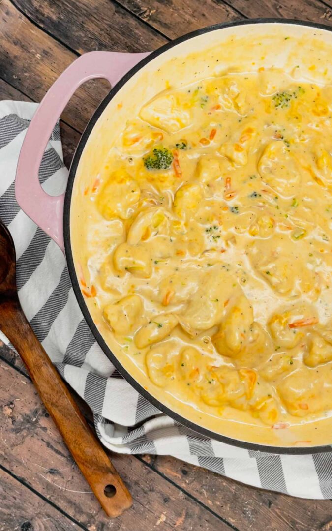 Broccoli Cheddar Chicken and Dumplings - THIS IS NOT DIET FOOD