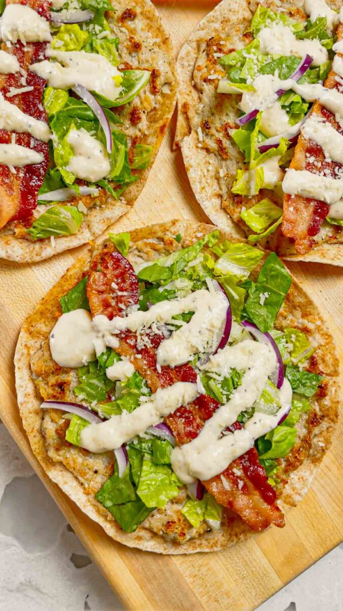 Chicken Caesar Smash Tacos - THIS IS NOT DIET FOOD