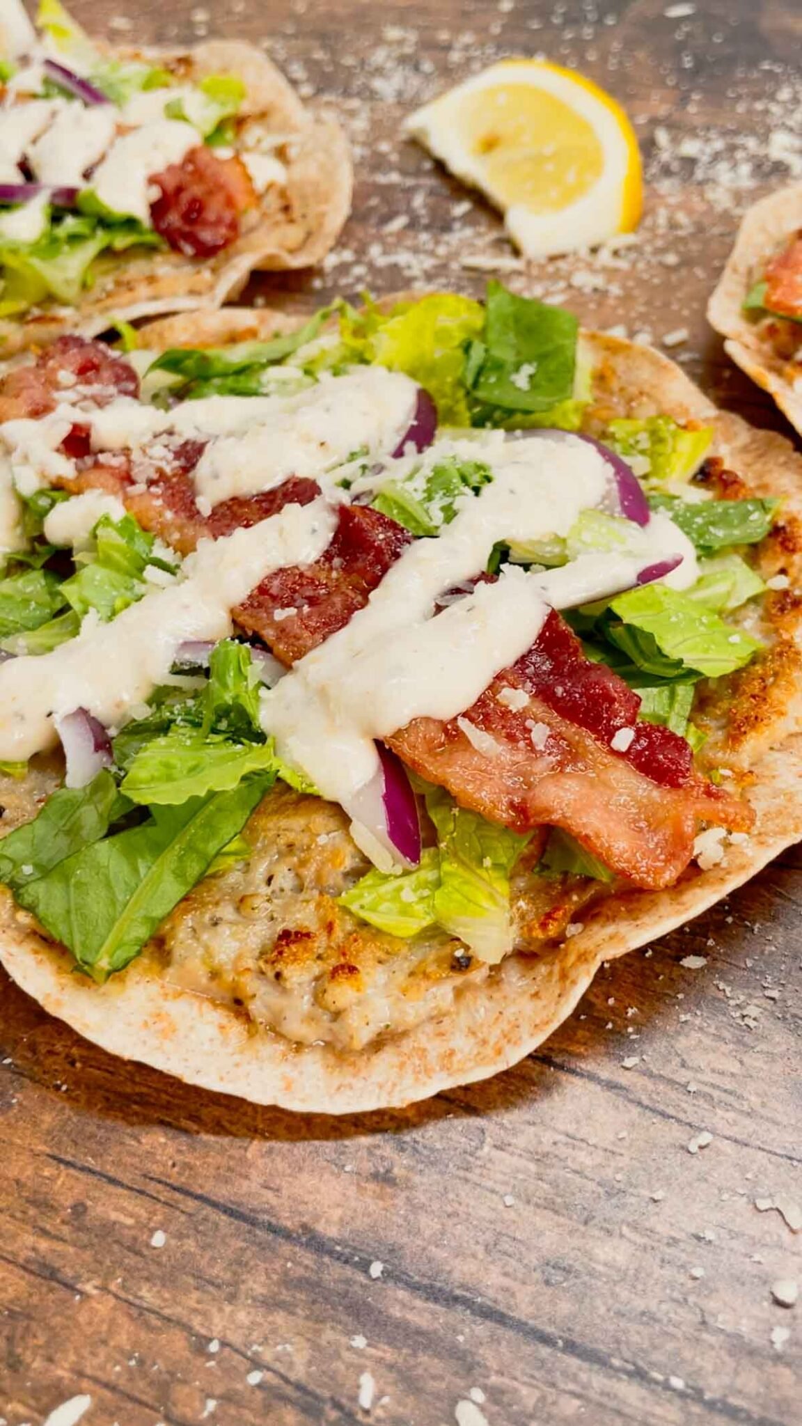 Chicken Caesar Smash Tacos - THIS IS NOT DIET FOOD