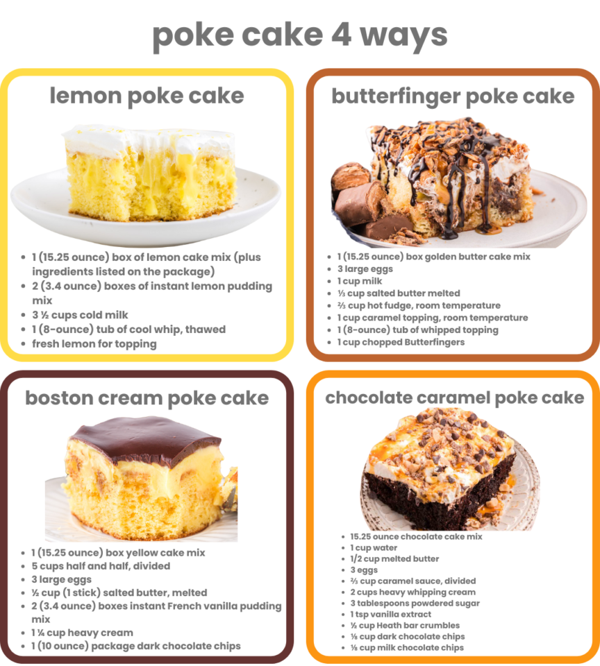 Poke Cake Recipes - THIS IS NOT DIET FOOD