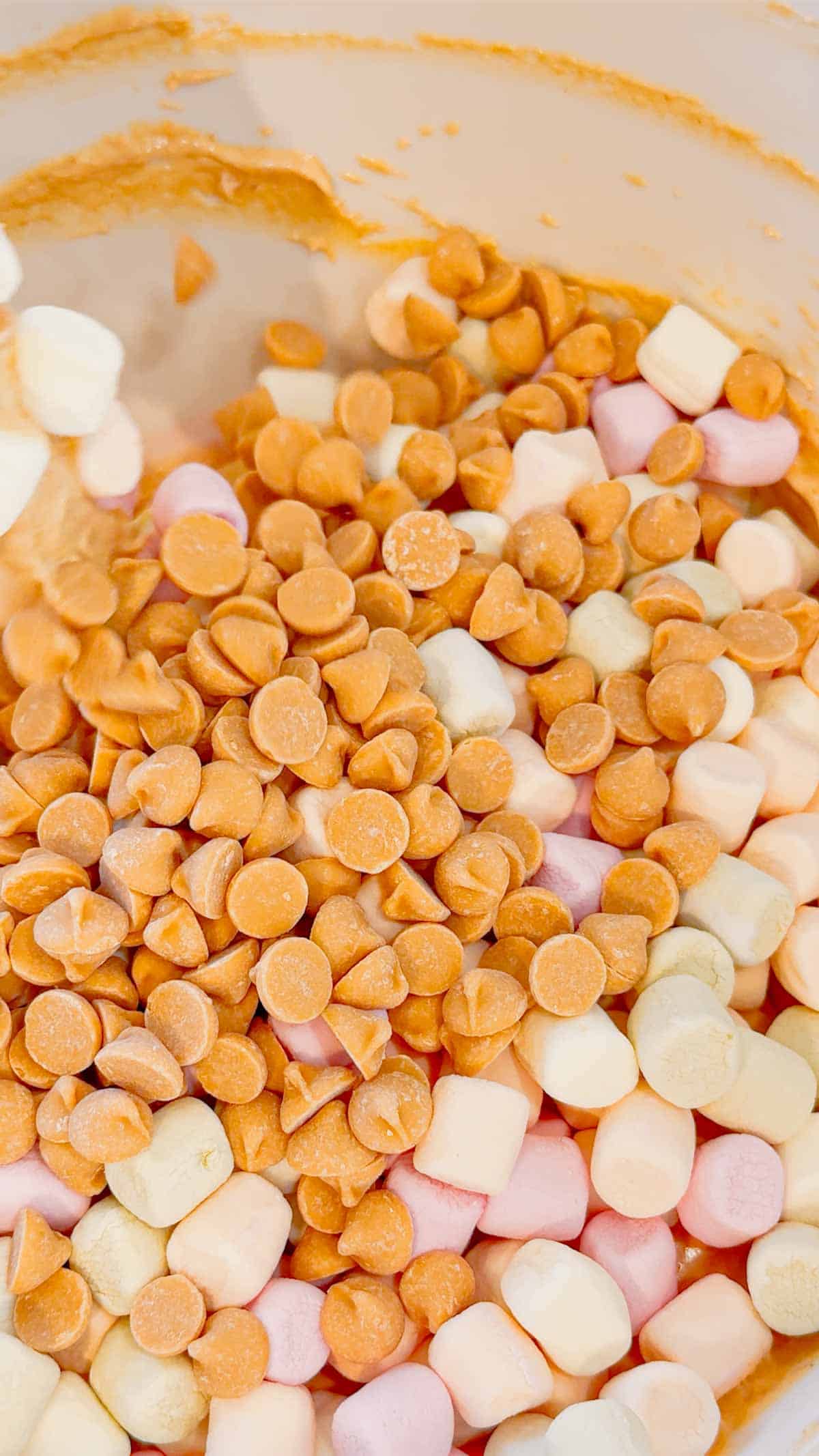 Peanut Butter Butterscotch Confetti Fluff - THIS IS NOT DIET FOOD