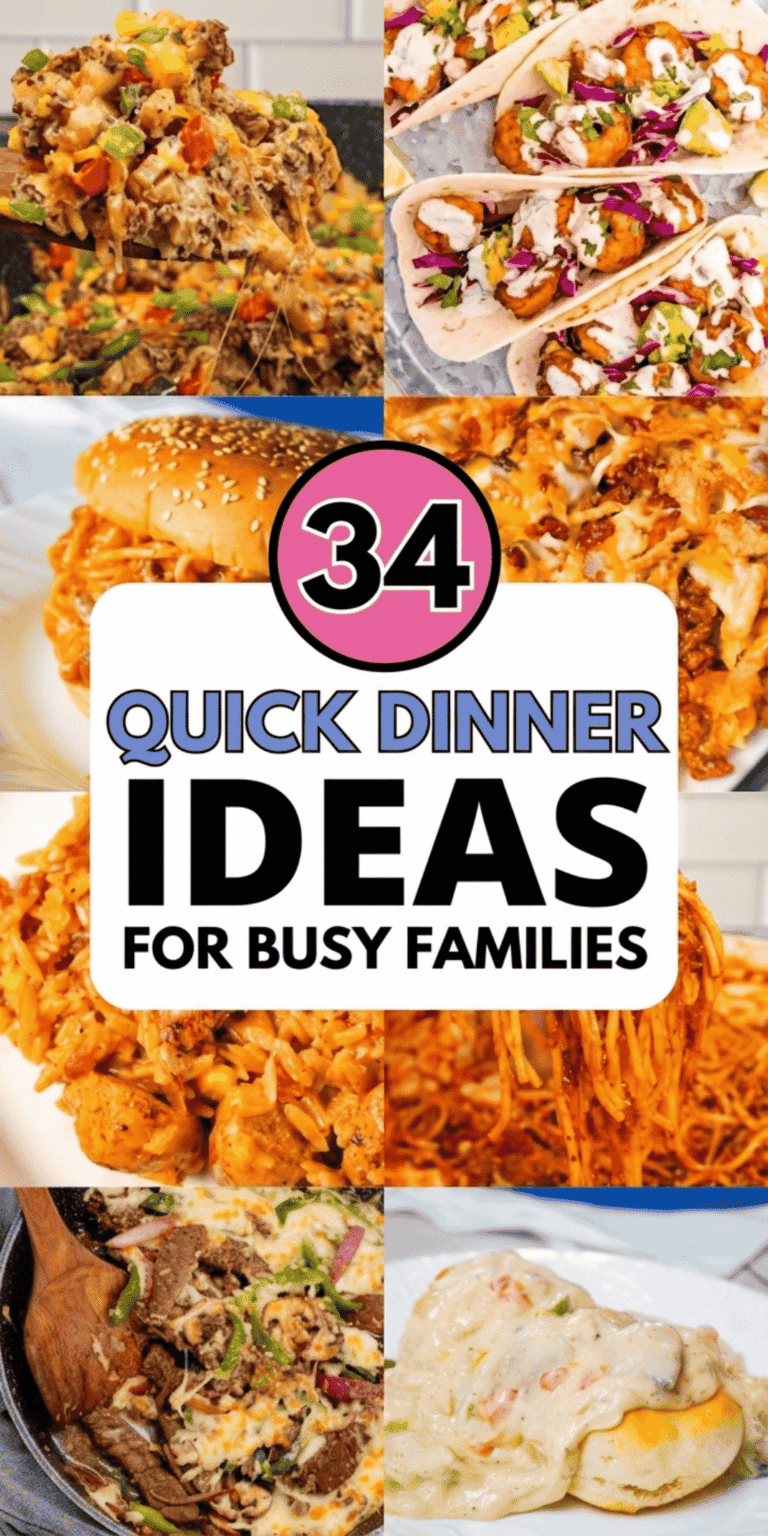 34 Quick Dinner Ideas for Busy Families - THIS IS NOT DIET FOOD