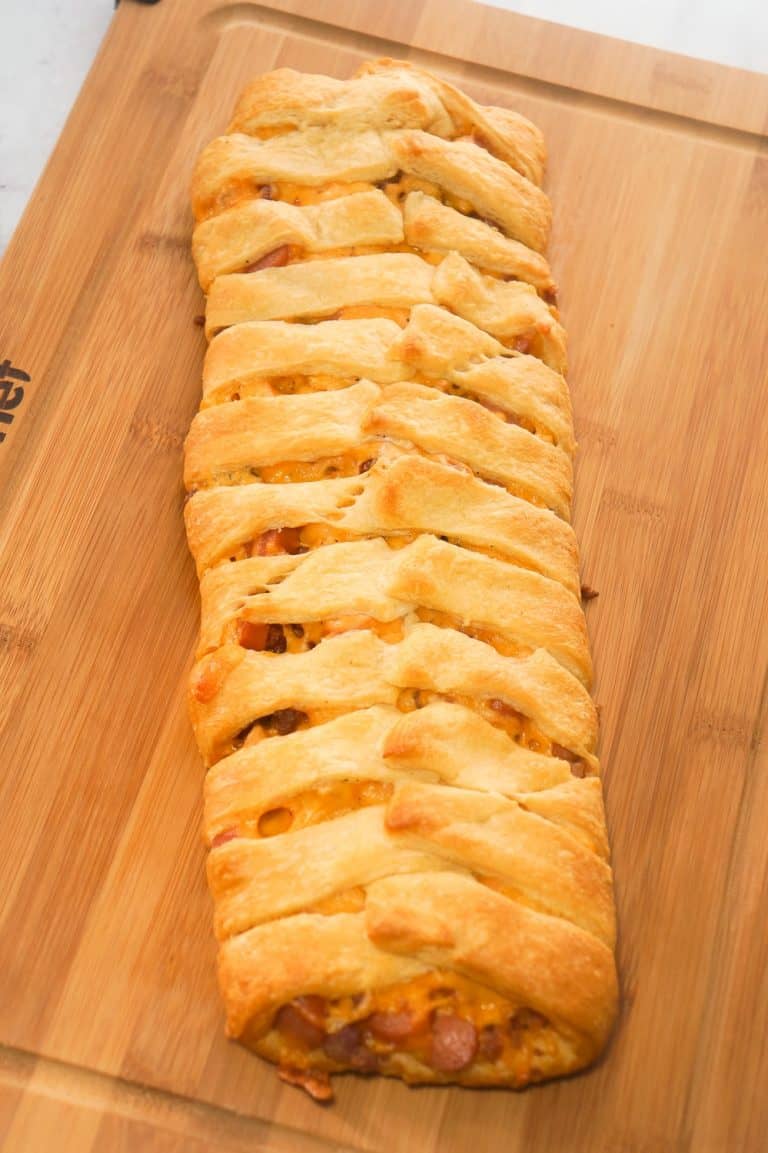 Bacon Cheese Dog Crescent Braid - THIS IS NOT DIET FOOD