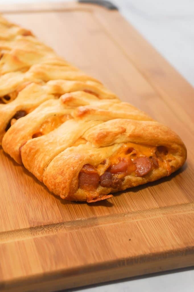 Bacon Cheese Dog Crescent Braid - THIS IS NOT DIET FOOD