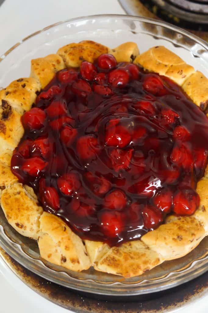 Cinnamon Bun Cherry Pie - THIS IS NOT DIET FOOD