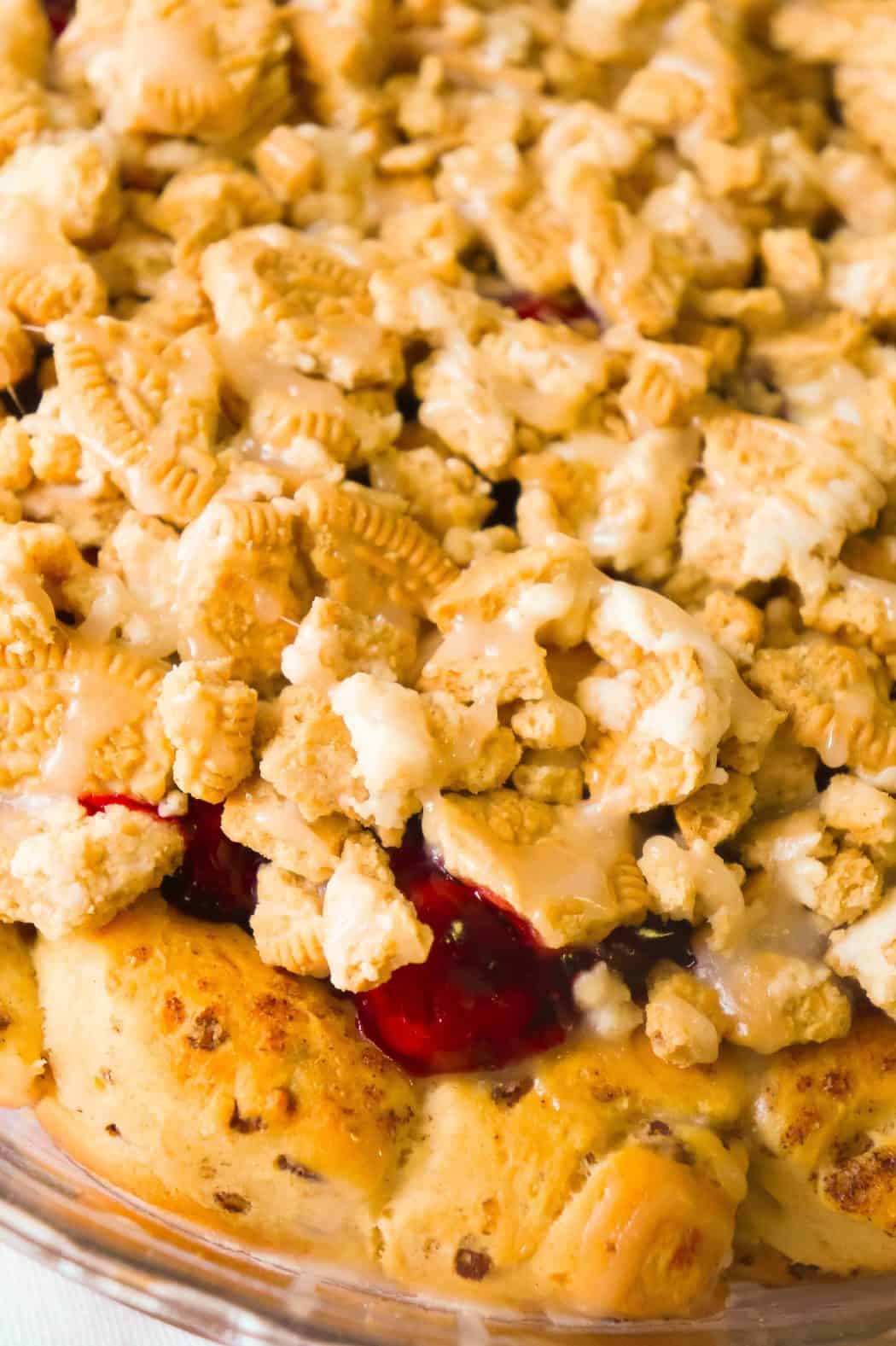 Cinnamon Bun Cherry Pie - THIS IS NOT DIET FOOD