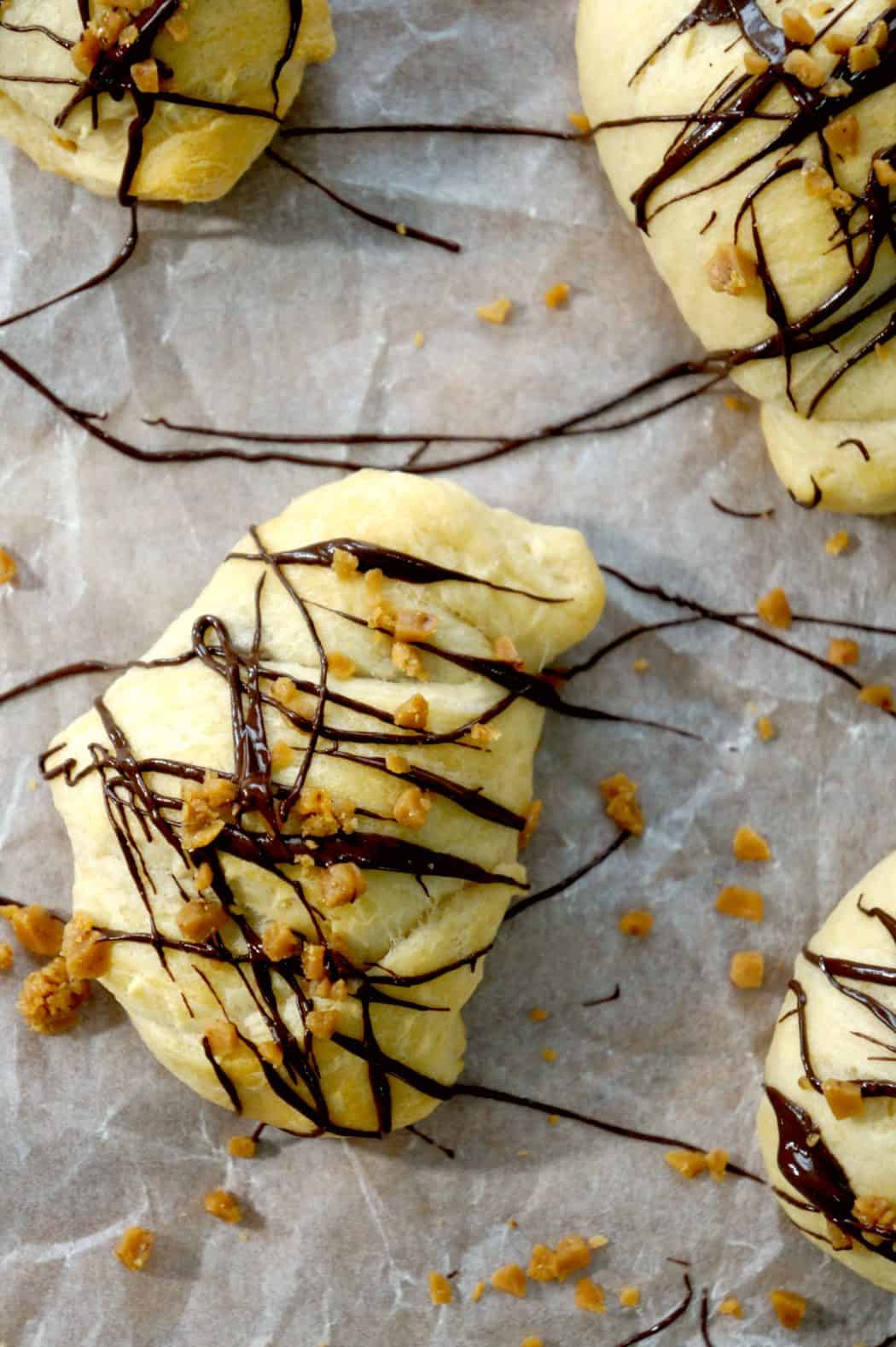 Mars Bar Stuffed Crescent Rolls - THIS IS NOT DIET FOOD