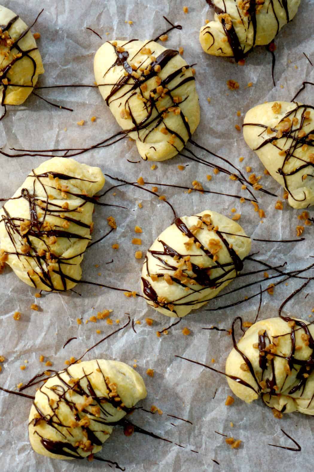 Mars Bar Stuffed Crescent Rolls - THIS IS NOT DIET FOOD