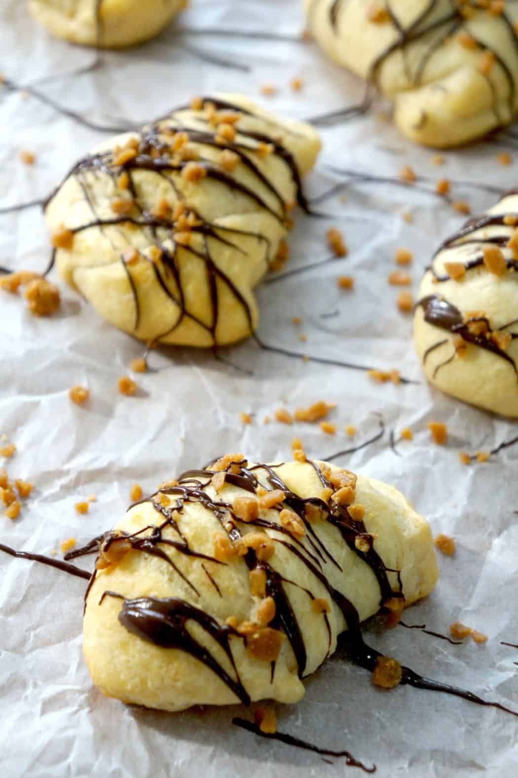Mars Bar Stuffed Crescent Rolls - THIS IS NOT DIET FOOD