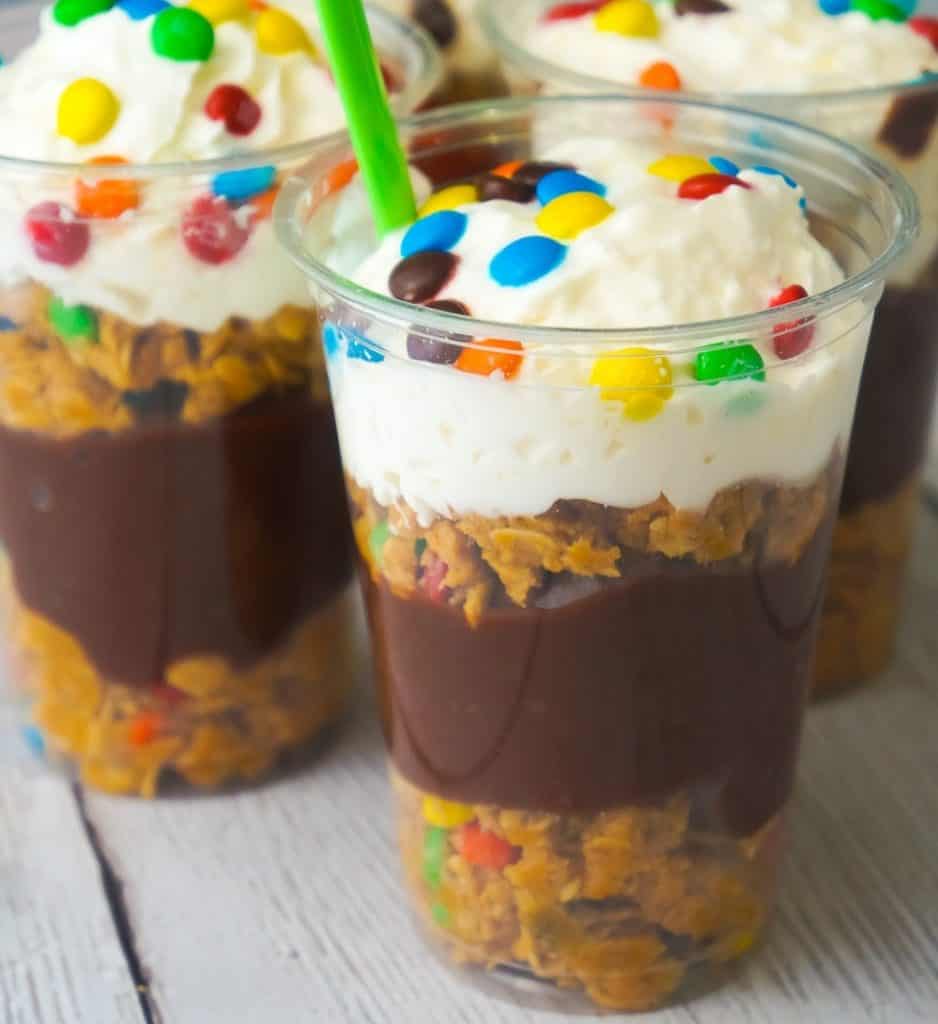 Monster Cookie Pudding Parfaits - THIS IS NOT DIET FOOD